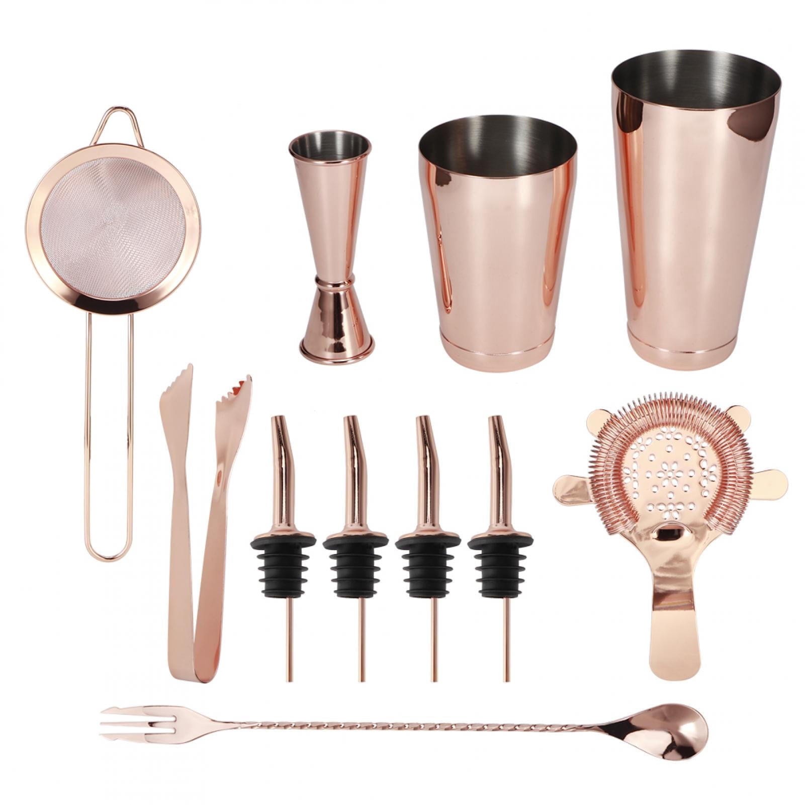 Quickwittc Bartender Kit, 11 Piece Bar Tool Set Cocktail Bartender Tool ...