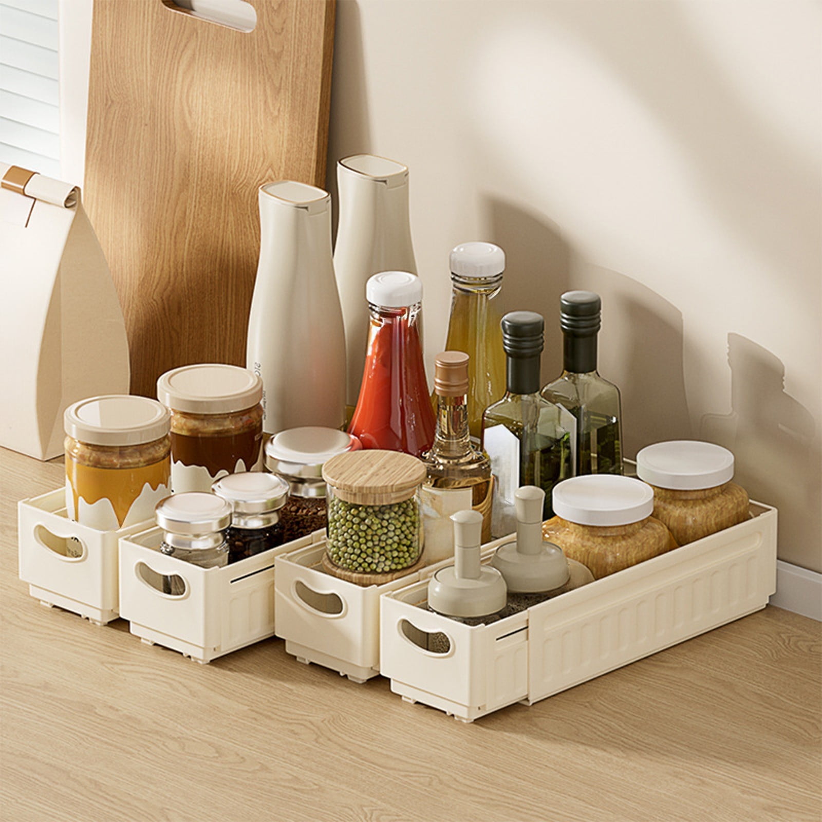 Quickwittc Fall Savings Expandable Cabinet Storage Boxes Drawer Desktop ...