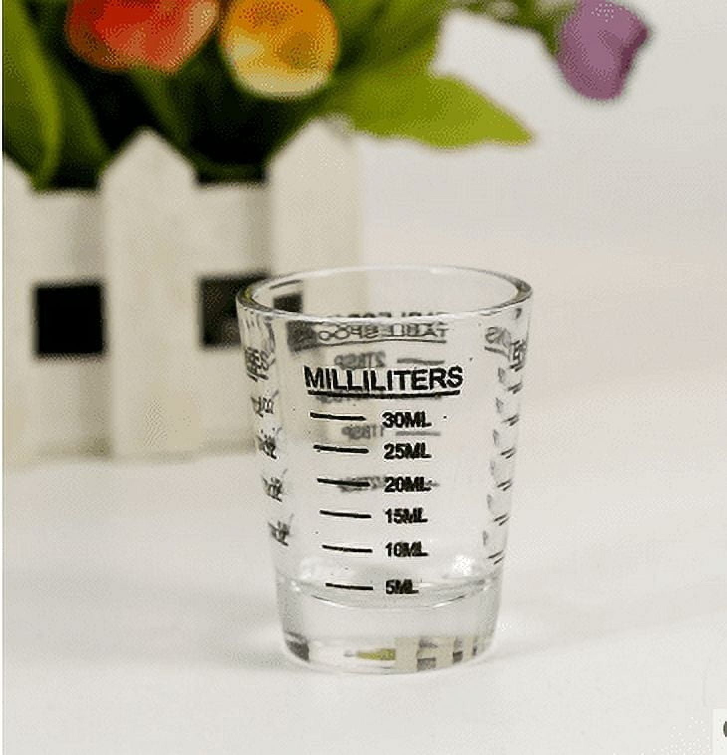 Quickwittc Glass Measuring Cups, Small Glass Measuring Cup, Oz/Ml ...