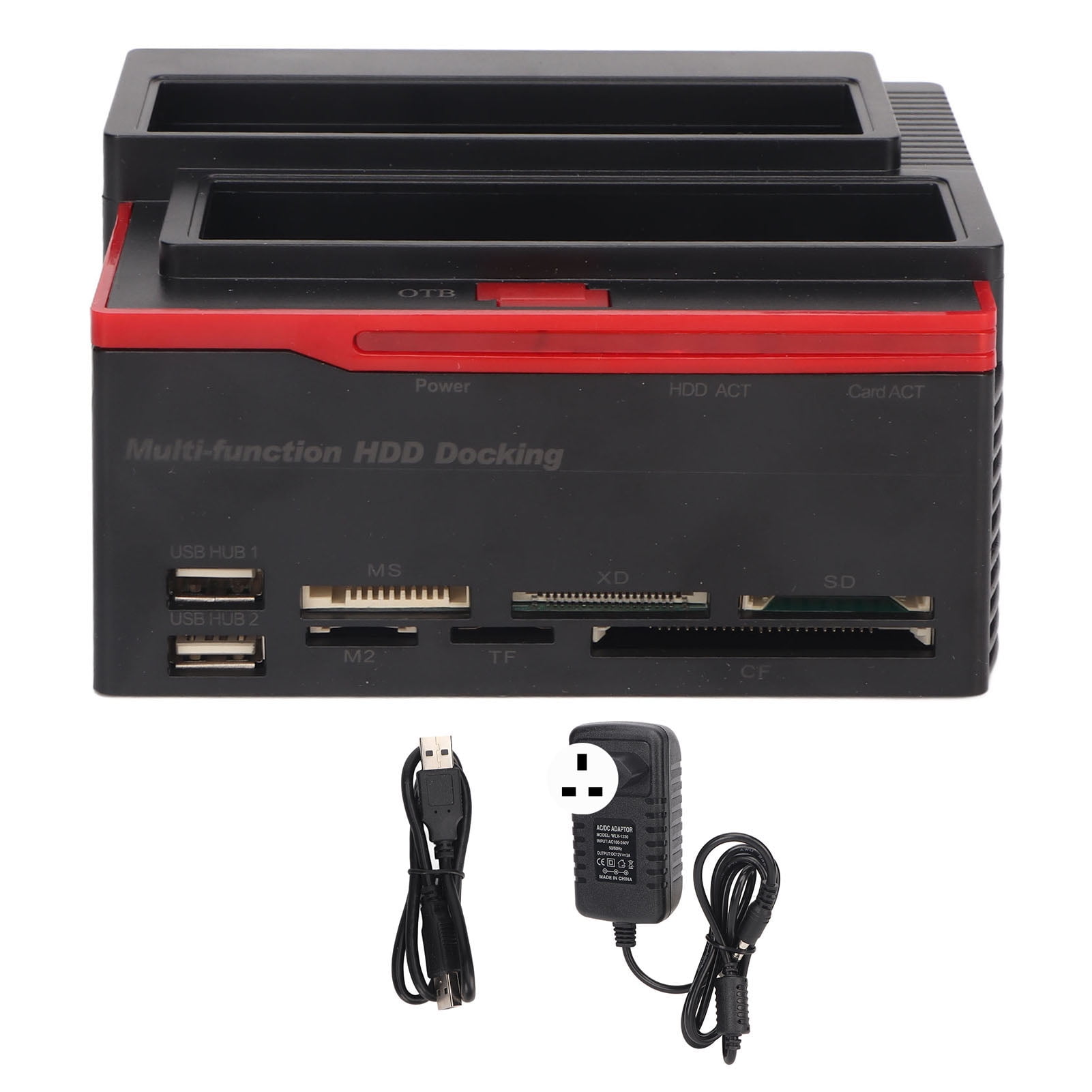 Quickwittc Hard Drive Docking Station USB2.0 Dual Bay 12TB Support OTB ...