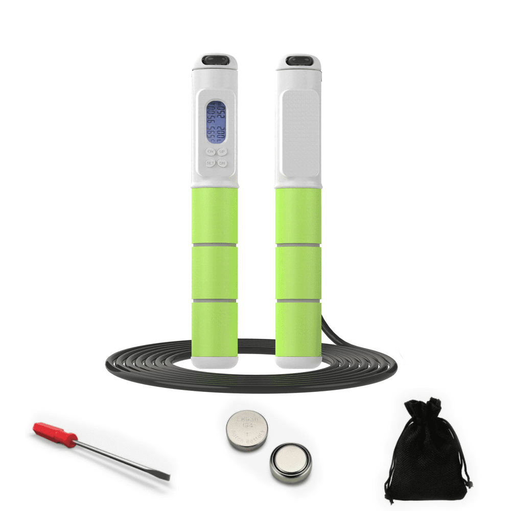 Quickwittc Jump Rope, Adjustable Digital Counting Jump Rope for Fitness ...