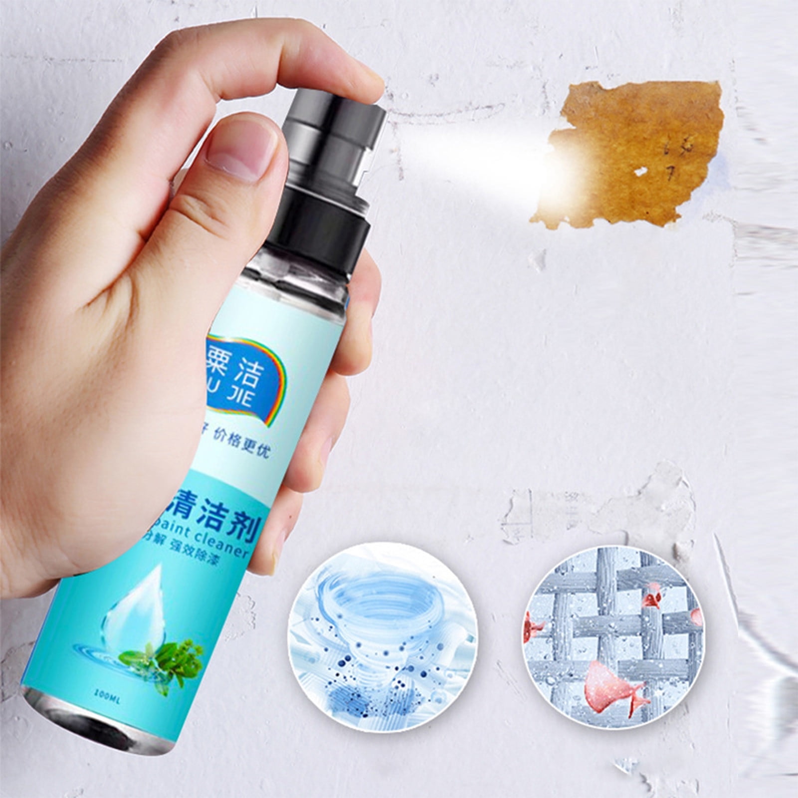 Quickwittc Multi-Surface Cleaner Spray, Garment Pattern Remover, Paint ...