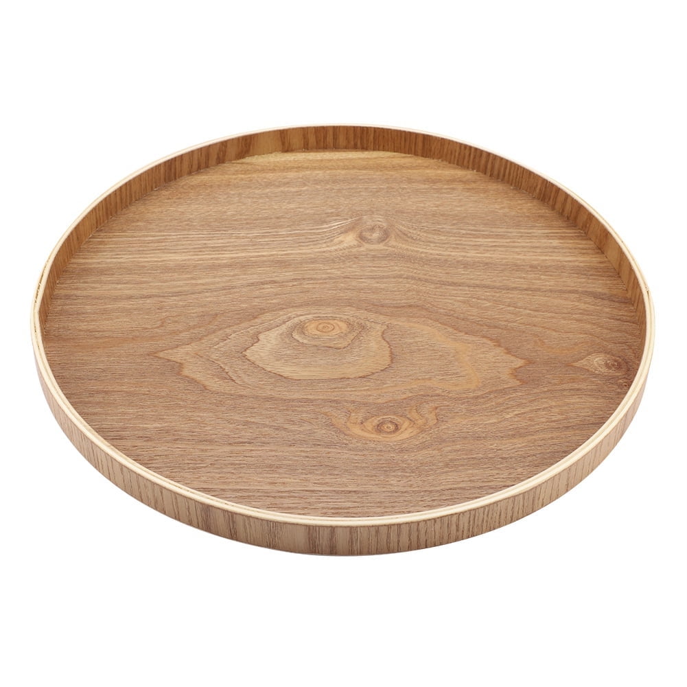 Quickwittc Serving Tray- Wooden Serving Tray Plate for Tea Set Fruits ...