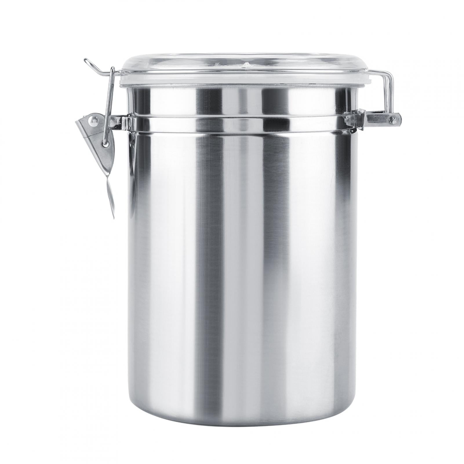 Quickwittc Stainless Steel Airtight Canister, Coffee Container Vacuum ...