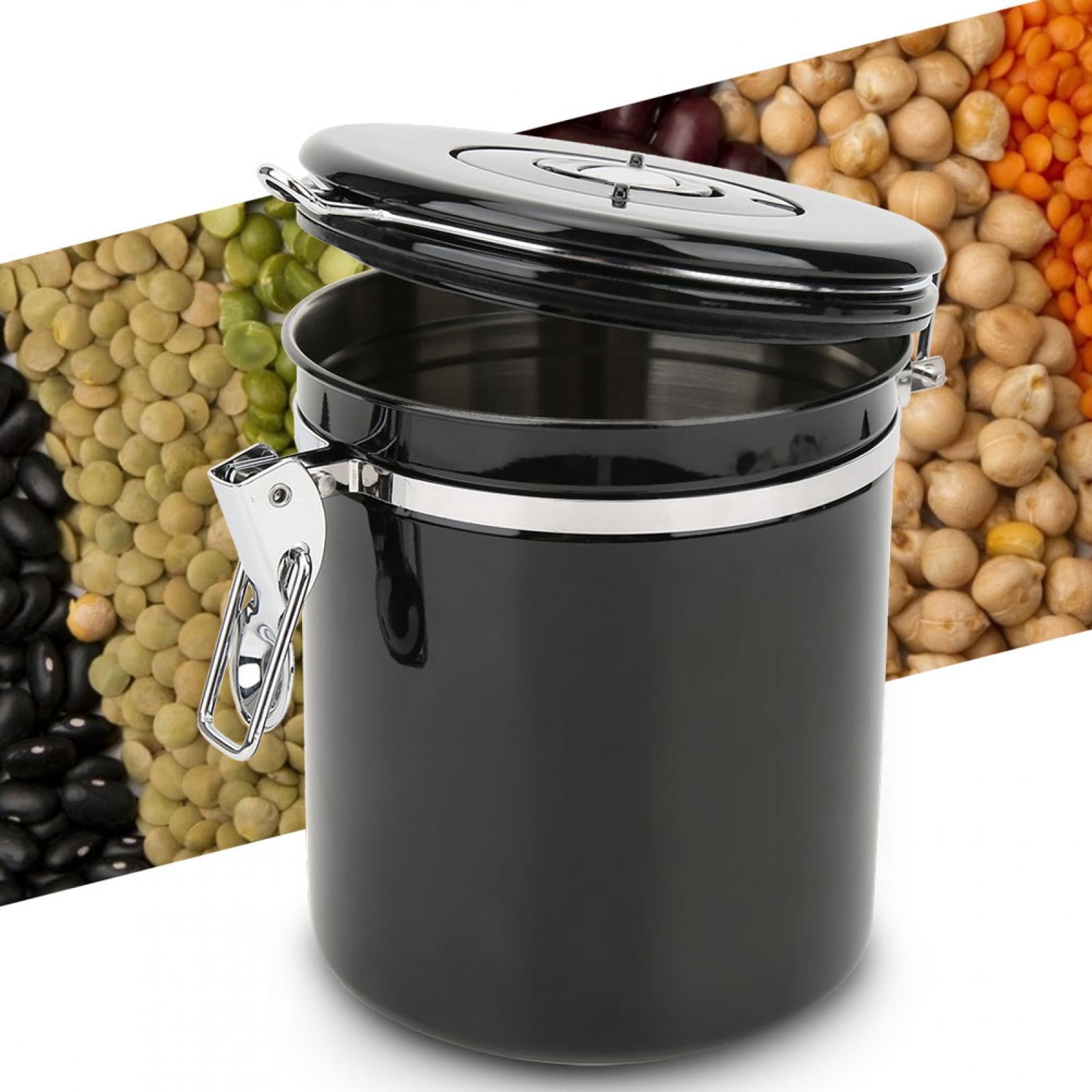 Quickwittc Stainless Steel Coffee Container Jar, 1.5L Jar Container Tea ...