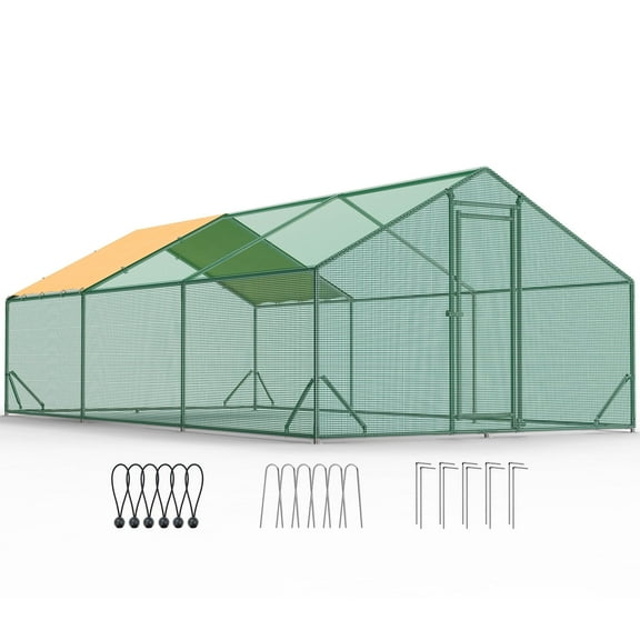 Al Fresco Outdoor Dome Shaped Large Chicken Coop, Metal Chicken Run ...