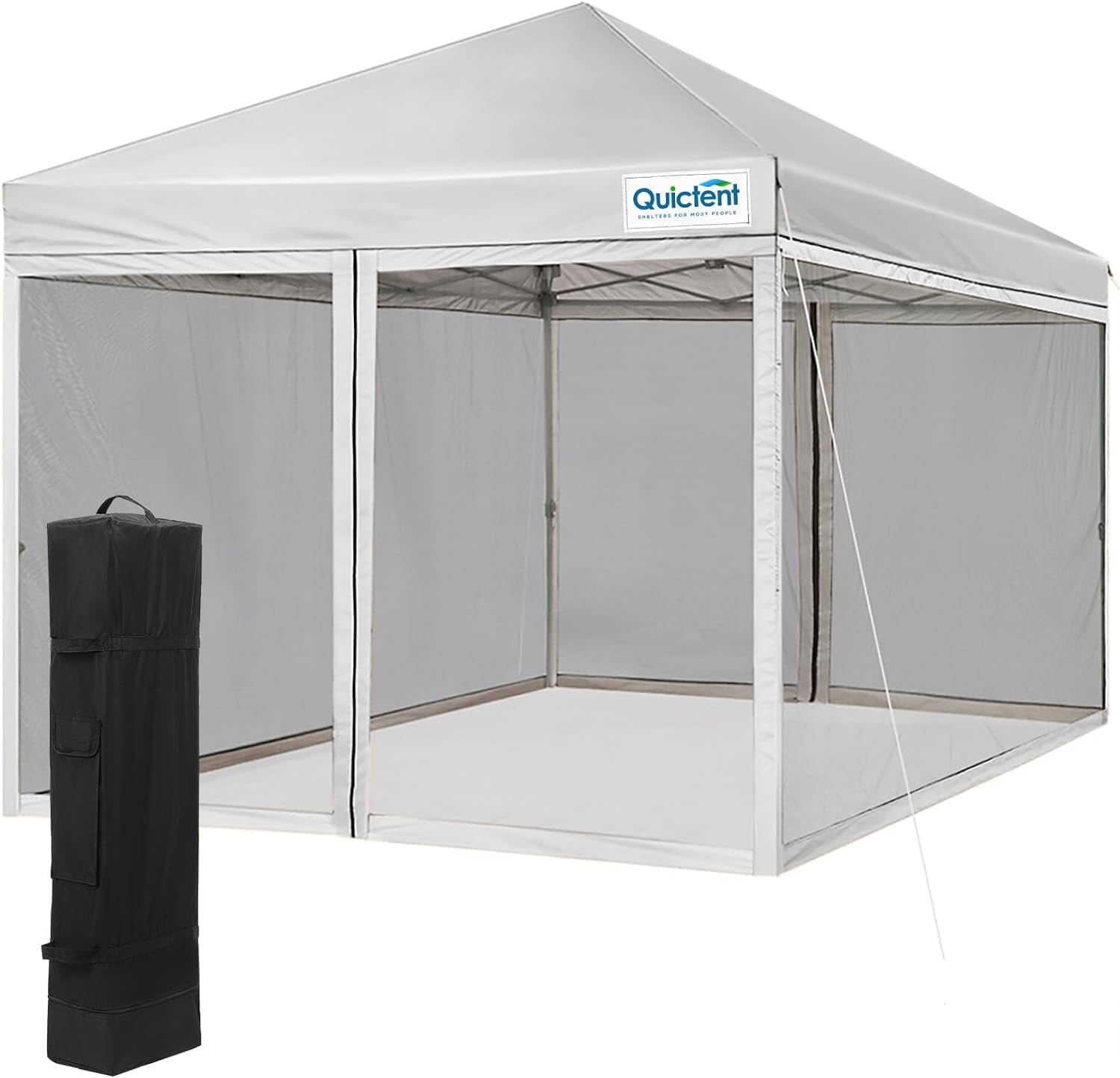 Quictent 10'x10' Waterproof Portable Canopy Tent with Screened Room ...