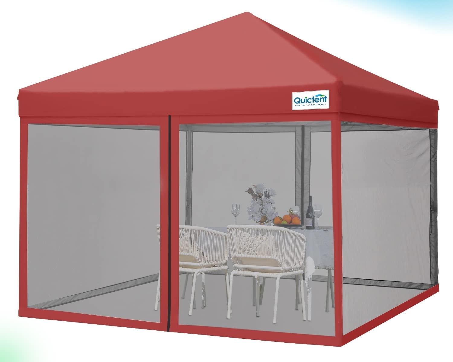 Quictent 10'x10' Ez Pop up Canopy Tent with Netting Screened, Outdoor ...