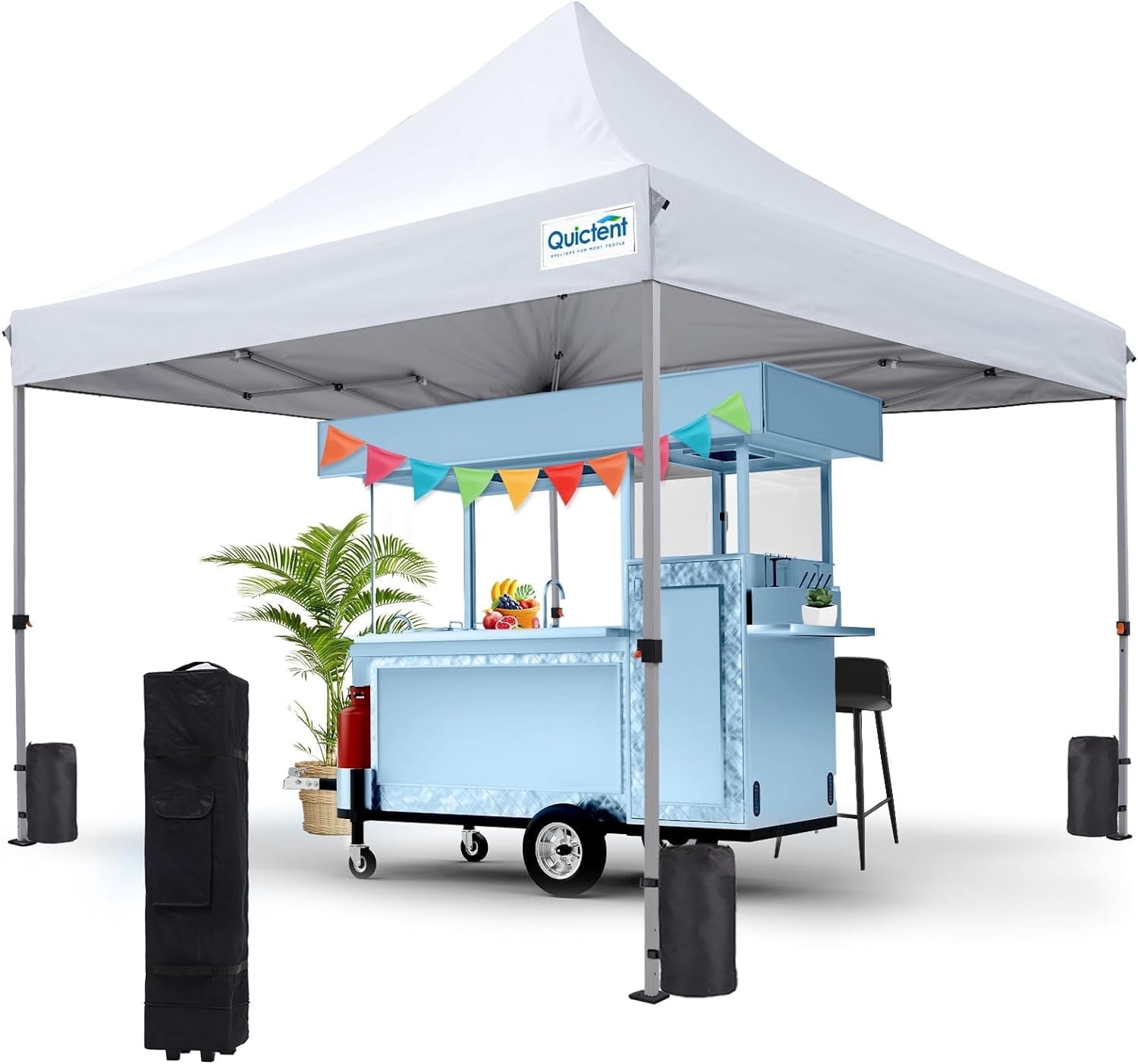 Quictent 10'x10' Heavy Duty Pop Up Canopy Tent, Ez Outdoor Commercial ...