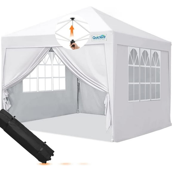 Privacy 10x10 Pop up Canopy Tent with Sidewalls and Roll-up Ventilated ...