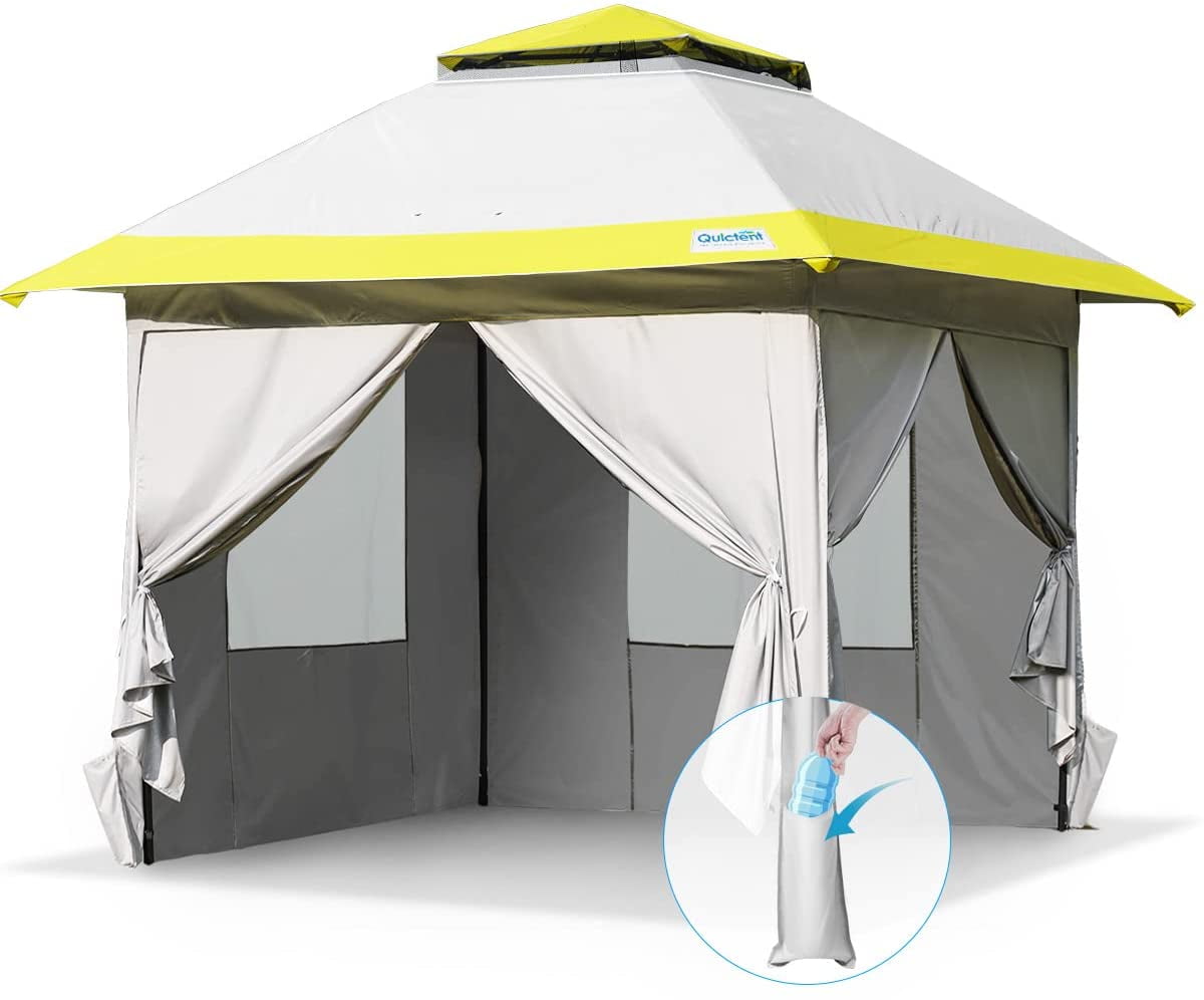 Quictent 10'x10' Pop up Canopy Tent with Sidewalls, One Person Setup ...