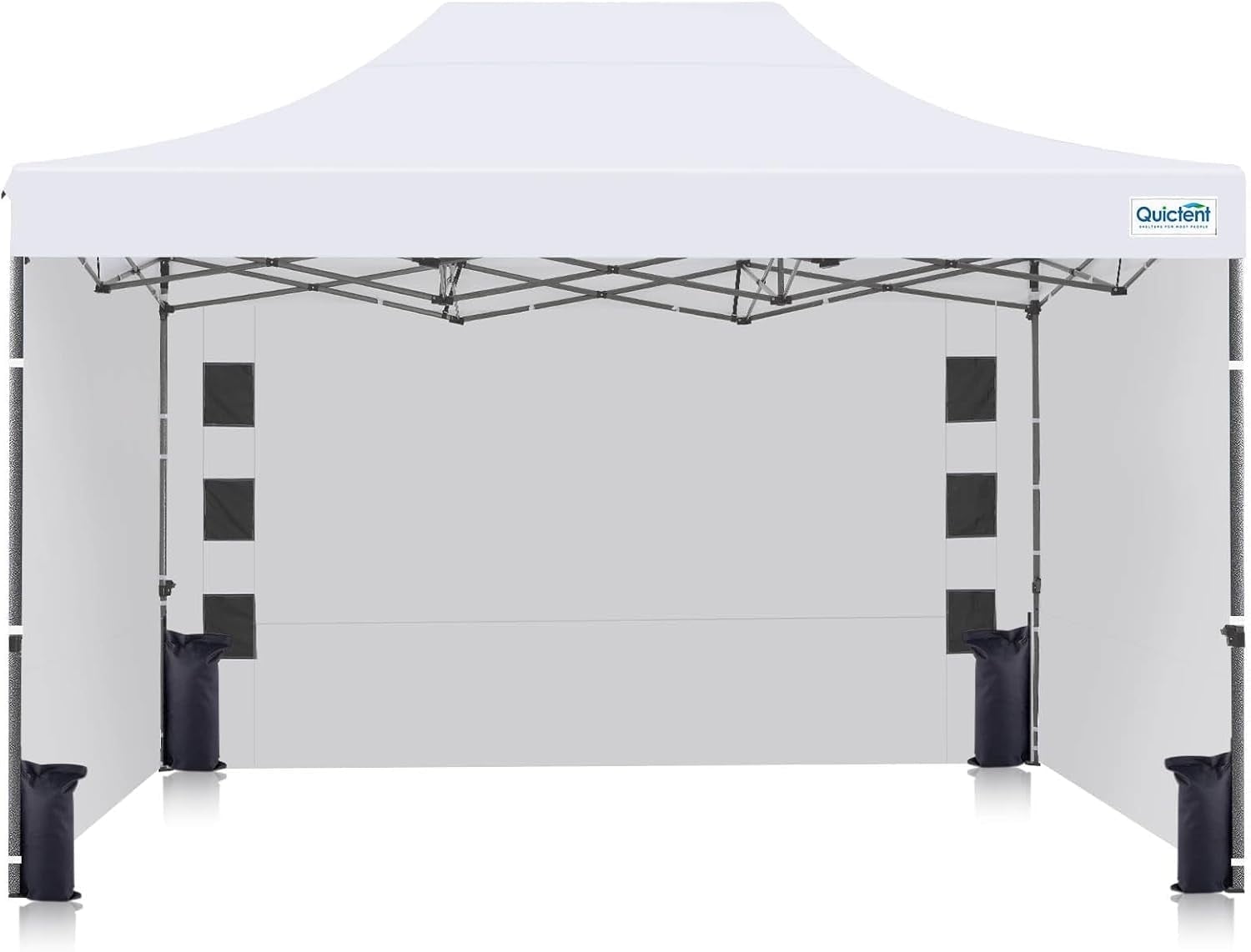 Quictent 10'x15' Heavy Duty Pop up Canopy Tent with Sidewalls, Easy up ...