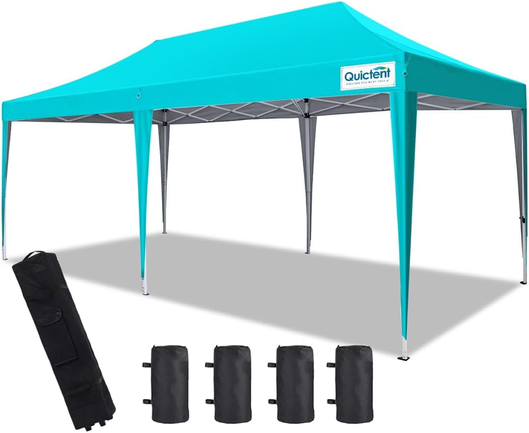 Quictent 10'x20' Heavy Duty Pop Up Canopy Tent- Easy up Outdoor ...