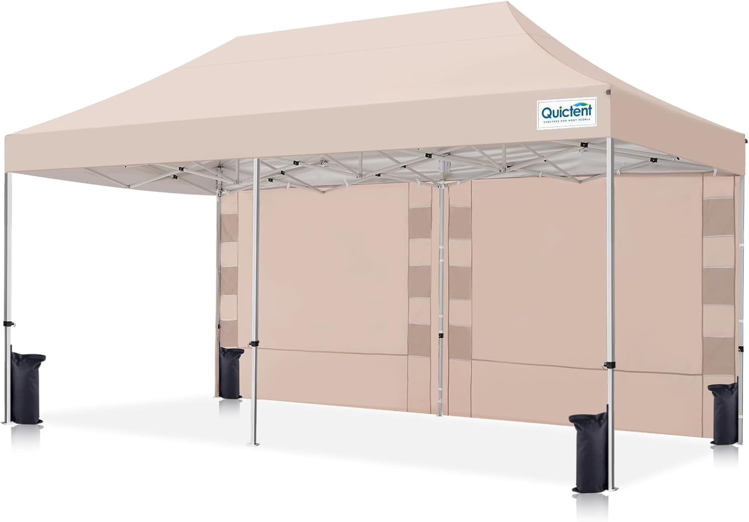 Quictent 10'x20' Portable Pop up Canopy Tent, Easy up Commercial Gazebo ...