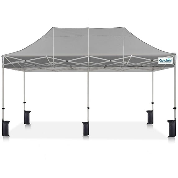 Quictent 10'x20' Portable Pop up Canopy Tent, Easy up Commercial Gazebo Canopies for Sun & Rain ...