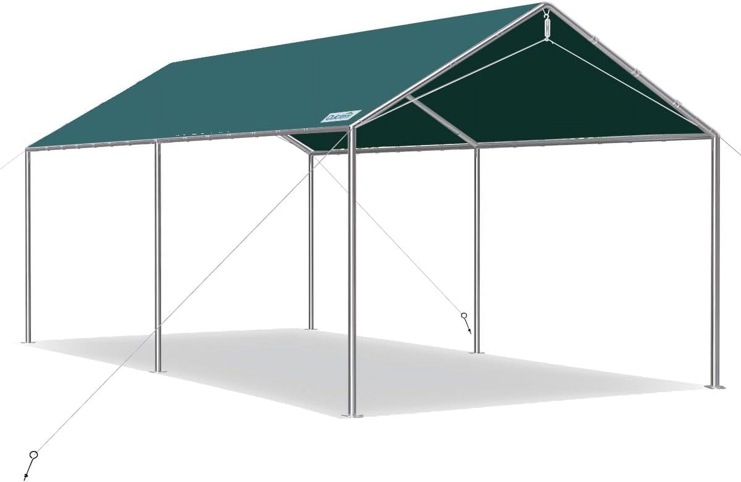Quictent 10X15ft Upgraded Carport, Heavy Duty Car Canopy Carport Canopy Portable Garage Shelter ...