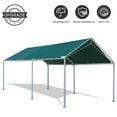 Quictent 10x20ft Heavy Duty Galvanized Car Canopy with 3 Steel Cables ...