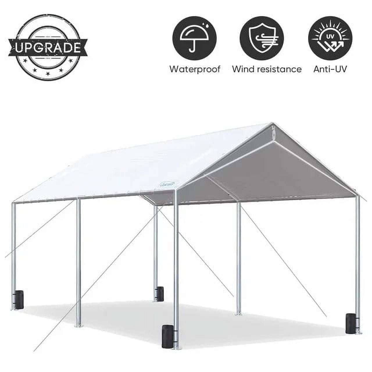 Quictent 10X20ft Heavy Duty Outdoor Carport Canopy Tent, Garage Shelter ...