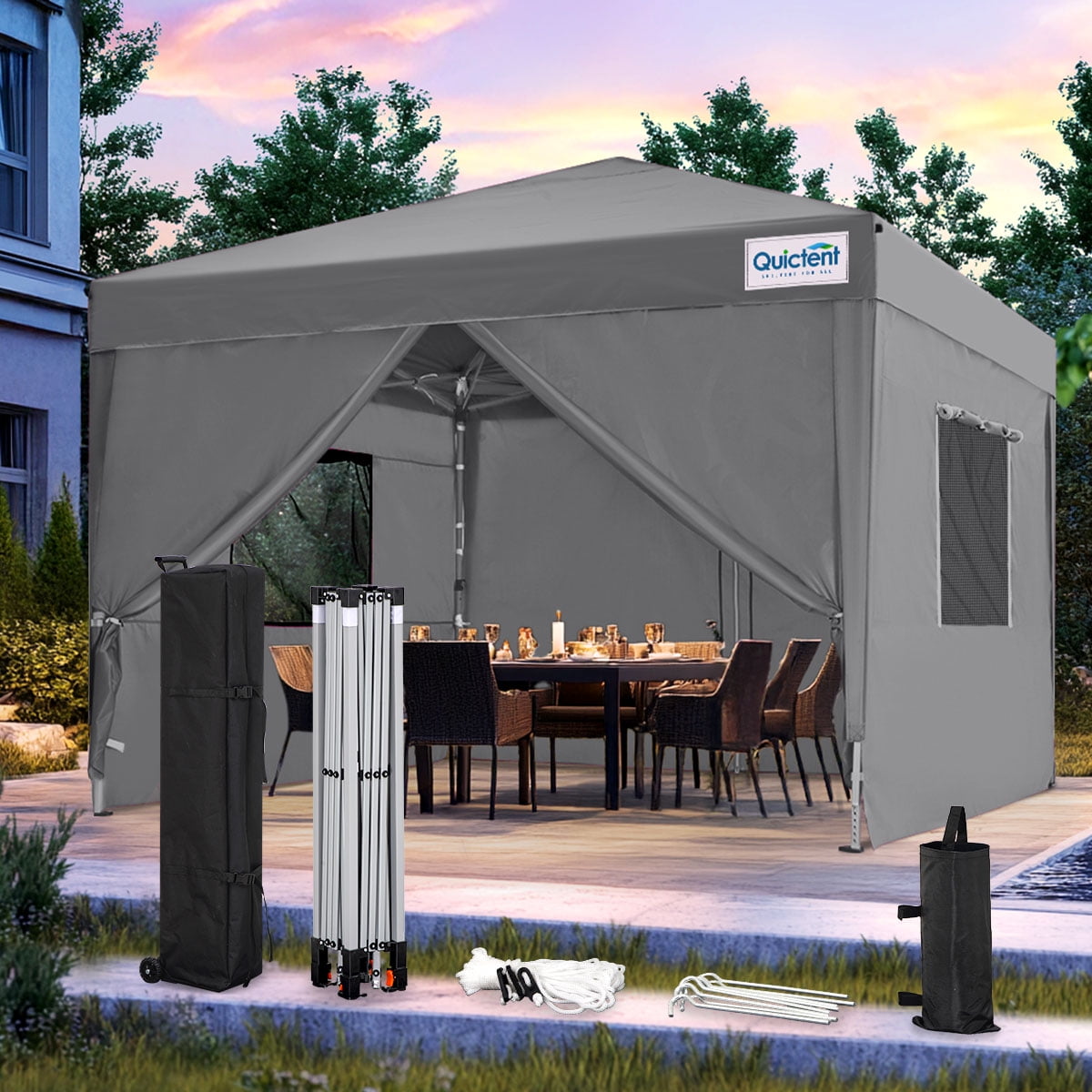 Free Shipping! Quictent 10x10 Pop Up Canopy Tent with Netting ...