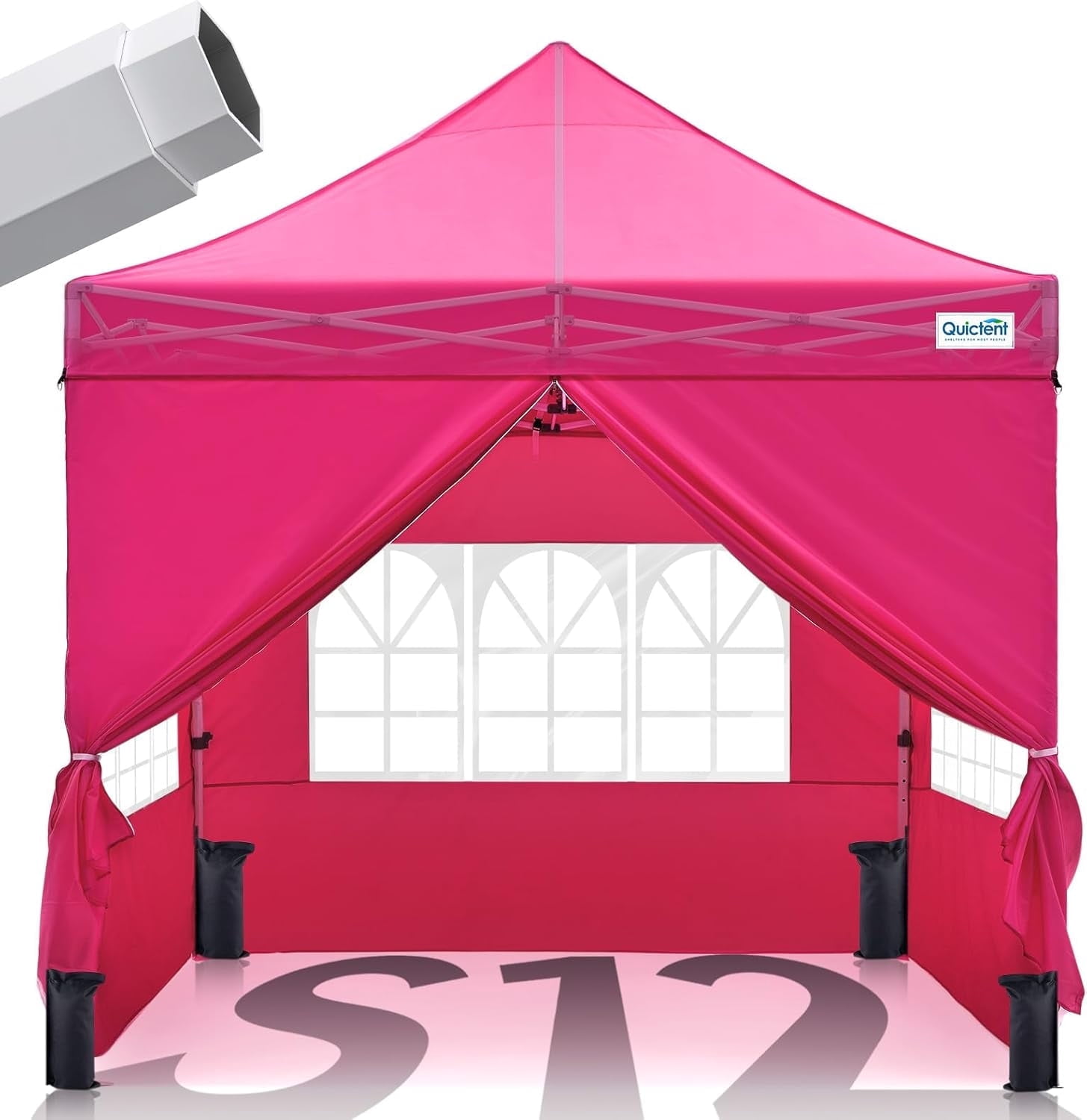 Quictent 10x10 Heavy Duty Pop Up Canopy Tent with Enclosed Sidewalls ...
