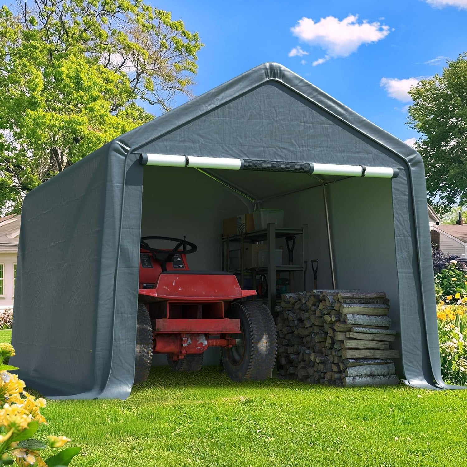 ADVANCE OUTDOOR 13x20 ft Portable Canopy, Large Temporary Carport with ...