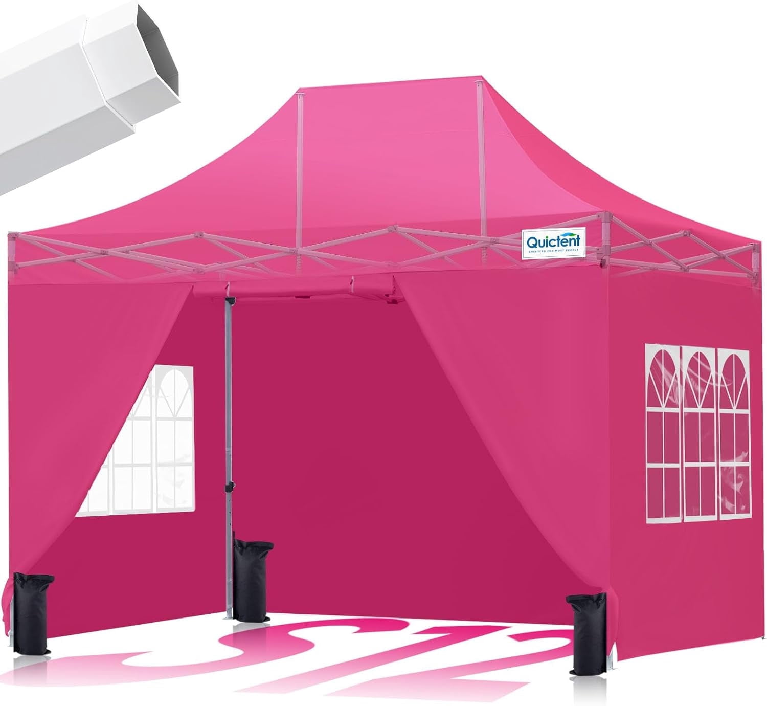 Quictent 10x15 Heavy Duty Pop Up Canopy Tent with Enclosed Sidewalls ...