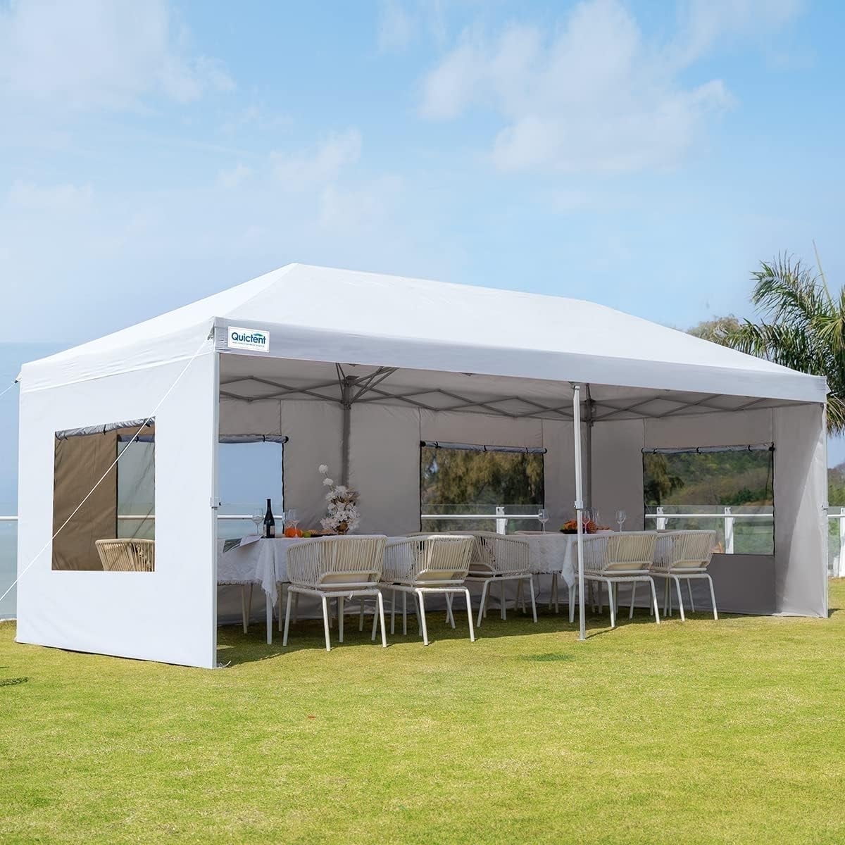 Quictent 10x20 Large Pop Up Canopy with Easy Setup, Waterproof ...