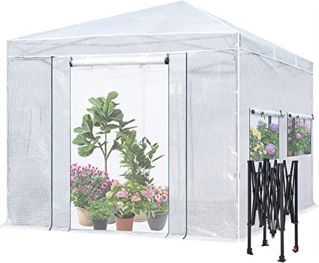 Quictent 12x8 FT Portable Walk-in Greenhouse, Wind Resistant, Winter ...