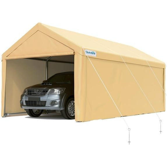 Quictent 13'X20' Heavy Duty Carport Garage, Galvanized Auto Shelter ...