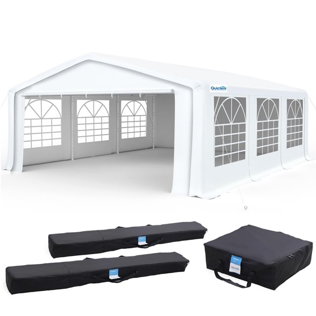 Quictent Heavy Duty 16'X32' Enclosed Outdoor Party Tent with Covered ...