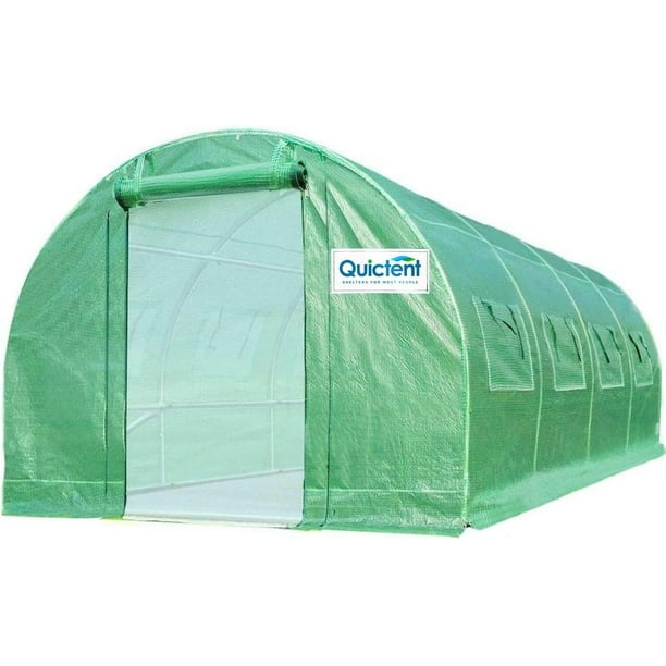 Quictent 20’x10’x6.6’ Portable Greenhouse Walk-in Galvanized Steel Heavy Duty Green Gardening ...