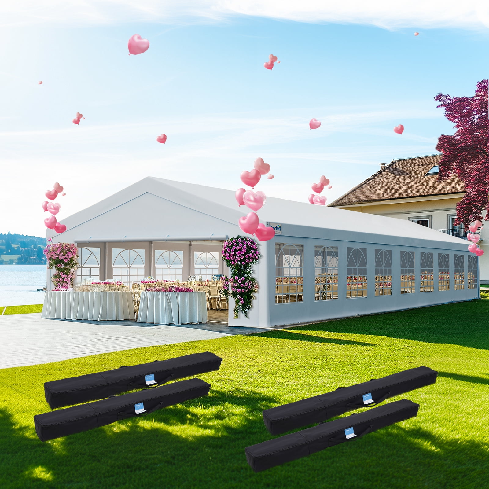 Quictent Heavy Duty Party Tent, 20x60' Outdoor Canopy Shelter for ...