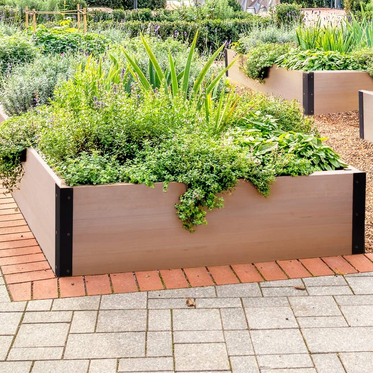 Quictent 48''x48''x11'' Extra-thick Cedar Raised Garden Bed Wooden ...