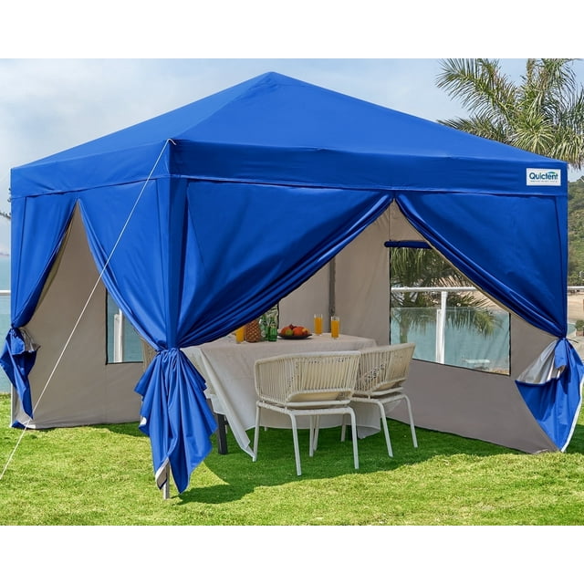 Quictent 8'x8' Pop up Canopy Tent with Sidewalls Instant Outdoor Gazebo ...