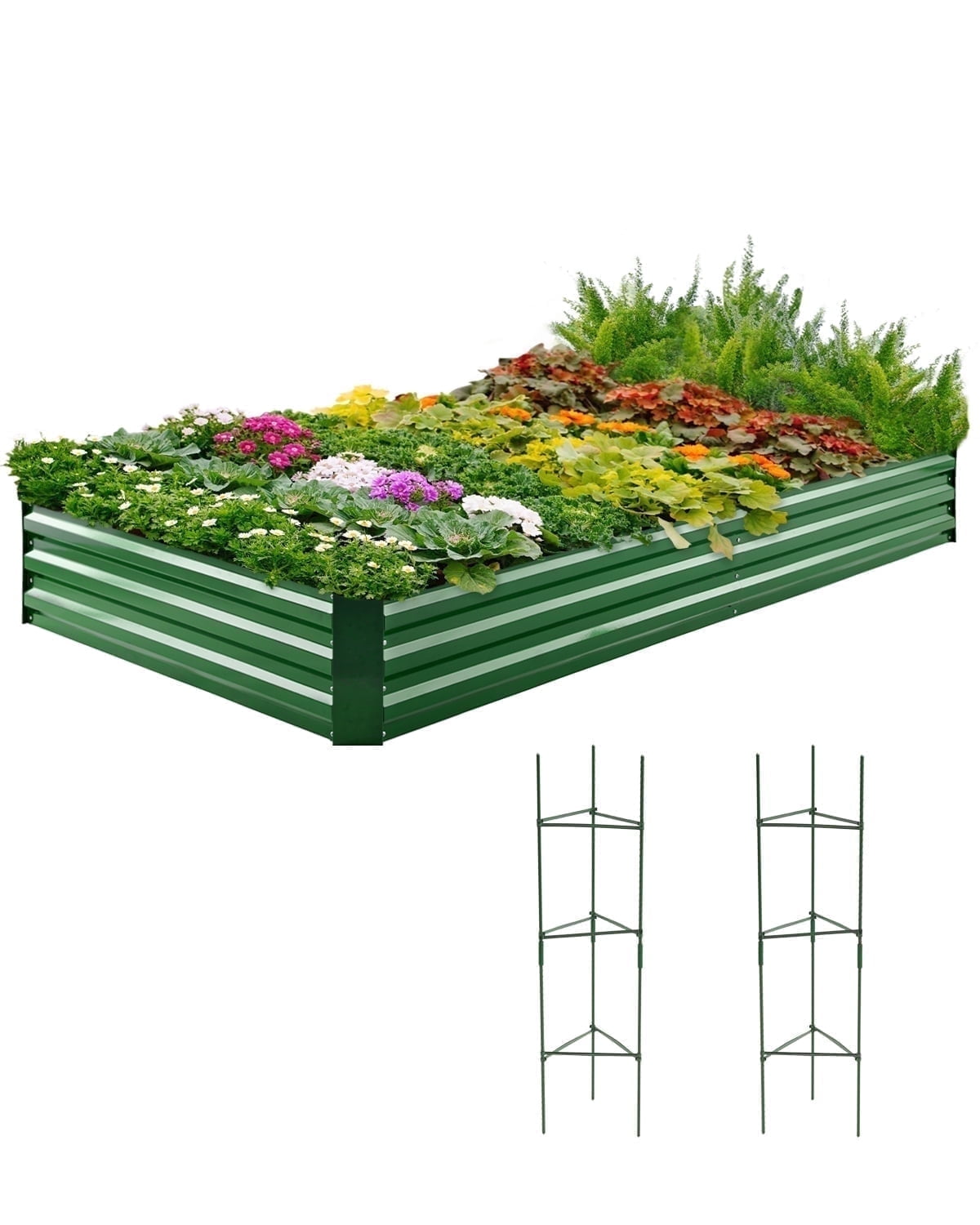 Quictent 8x4ft Durable Galvanized Steel Garden Bed, Raised Metal ...