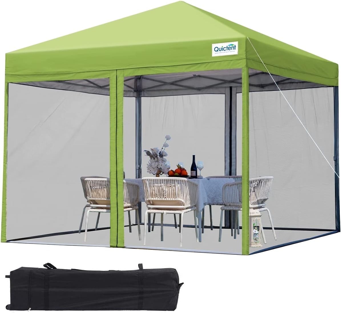 Free Shipping! Quictent 8x8 Easy Pop-Up Canopy Tent with Mosquito Mesh ...