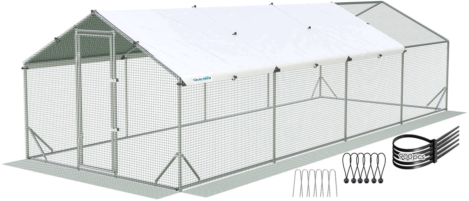 Quictent Premium Heavy Duty Chicken Coop with Waterproof Cover, Secure ...