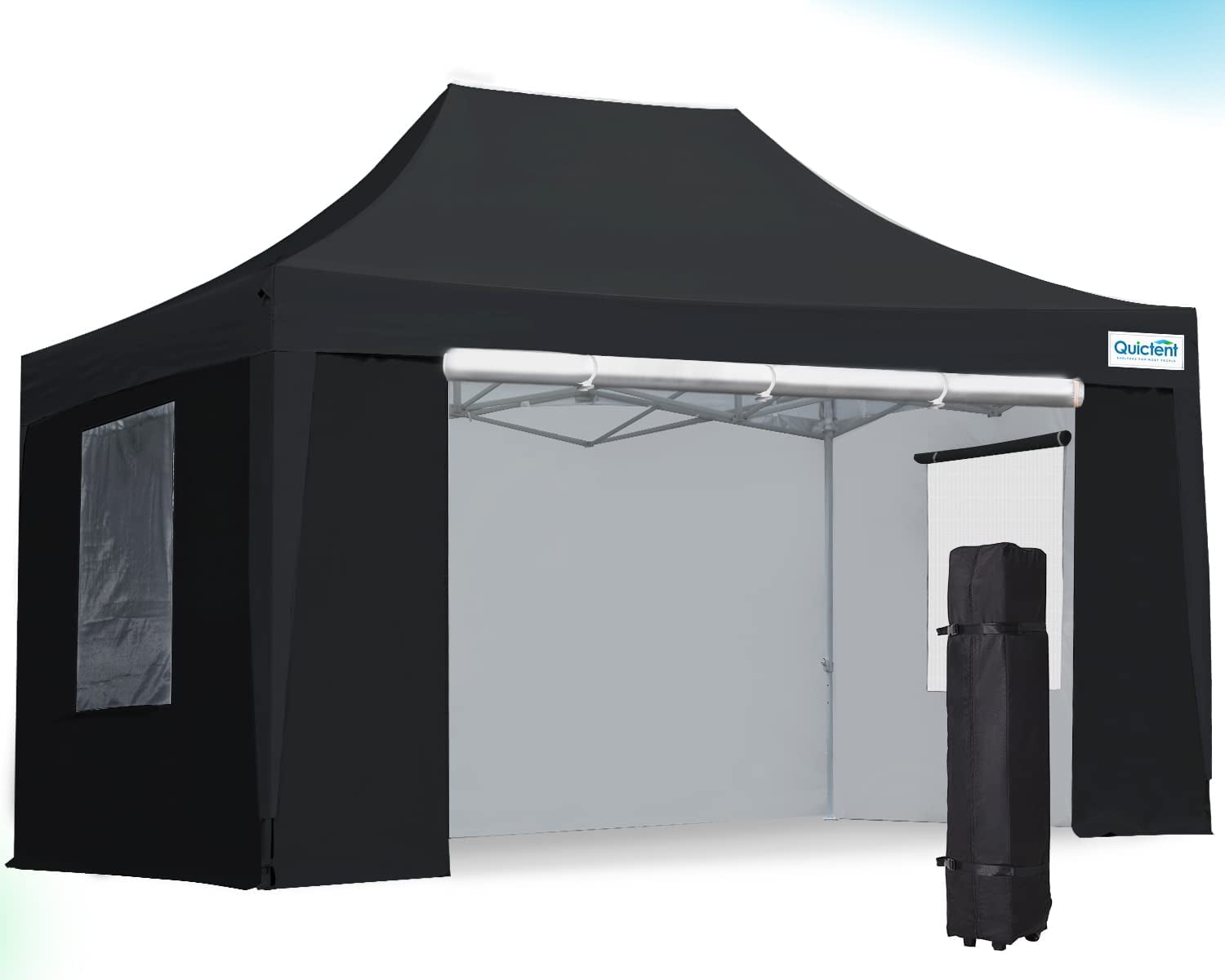 Quictent 10x15 EZ Pop Up Canopy Tent, Heavy Duty, Enclosed Sides ...
