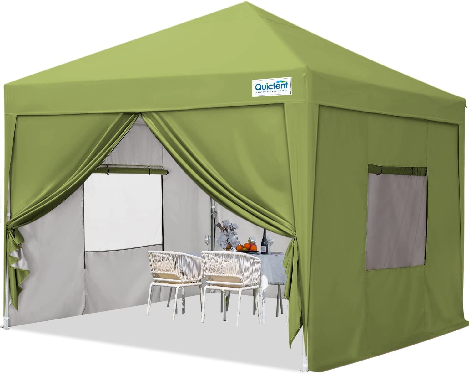 Quictent Privacy 8'x8’Pop up Canopy Tent with Sidewalls Enclosed ...