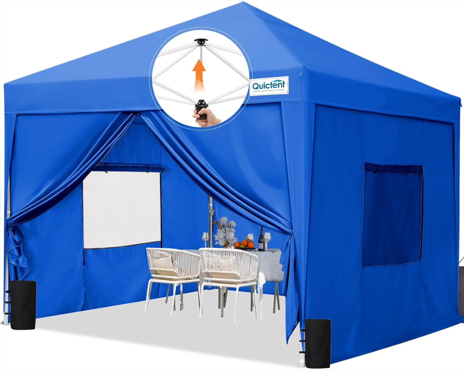 Quictent Privacy Pop up Canopy Tent with Sidewalls, Instant Gazebo ...