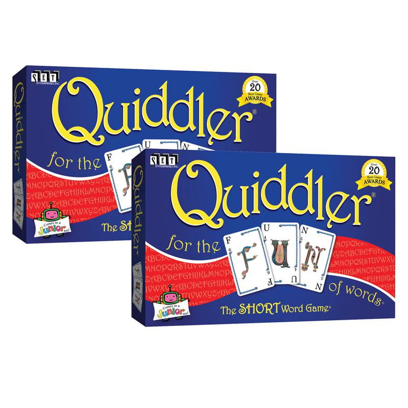 SET Enterprises Quiddler Word Game, 2 Pack, Family Spelling and ...