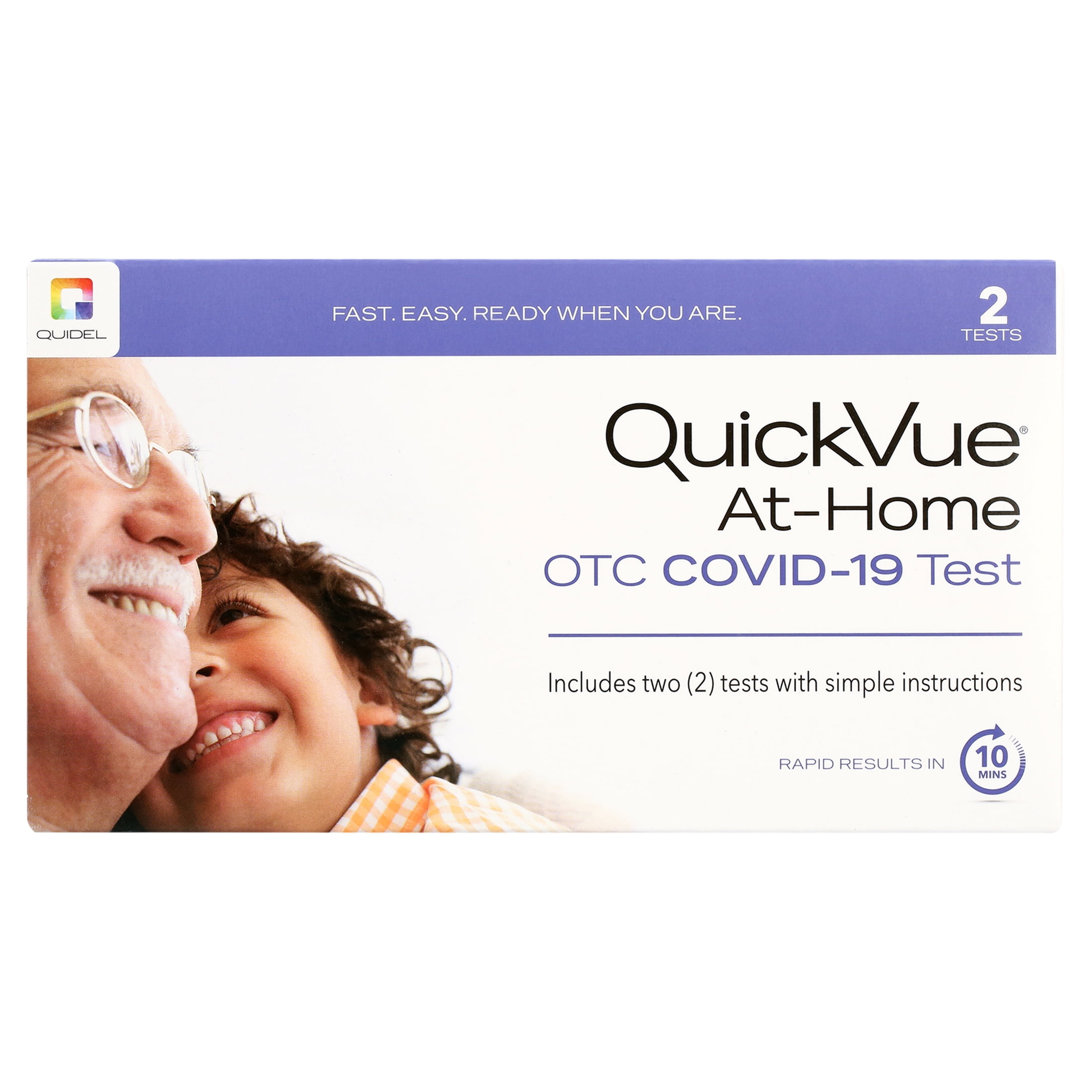 Quidel QuickVue At-Home COVID-19 Test Kit - 10 Minute Results at Home ...