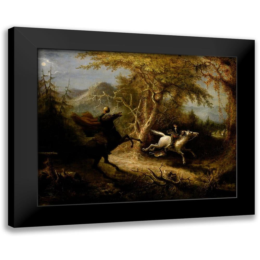 Quidor, John 24x20 Black Modern Framed Museum Art Print Titled - The Headless Horseman Pursuing ...