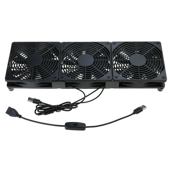 Quiet 120mm USB Laptop Cooling Fan Stand for Routers, Networks Devices ...