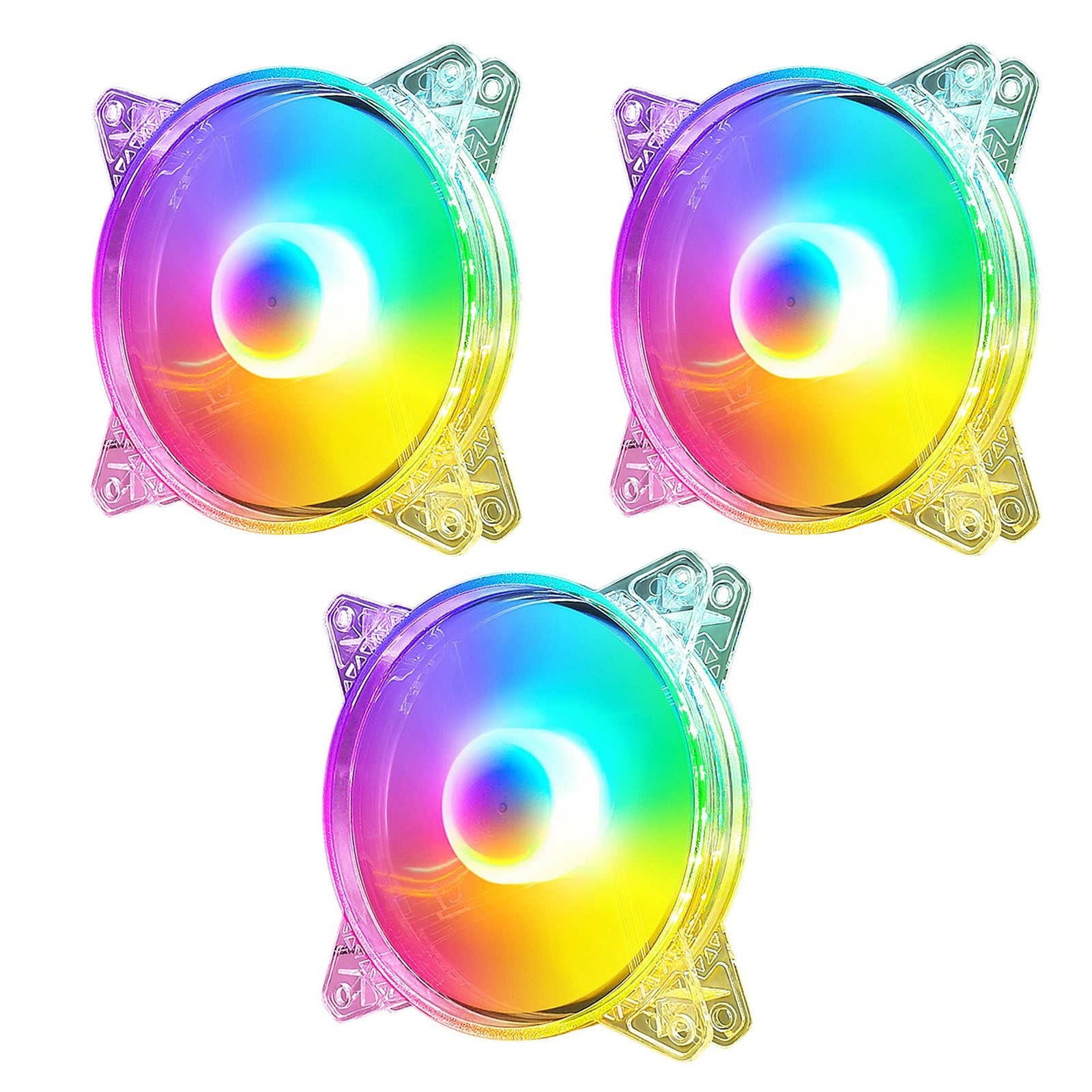 Quiet 12cm PC Case Fan 4Pin PWM LED Lighting High Airflows Cooling ...