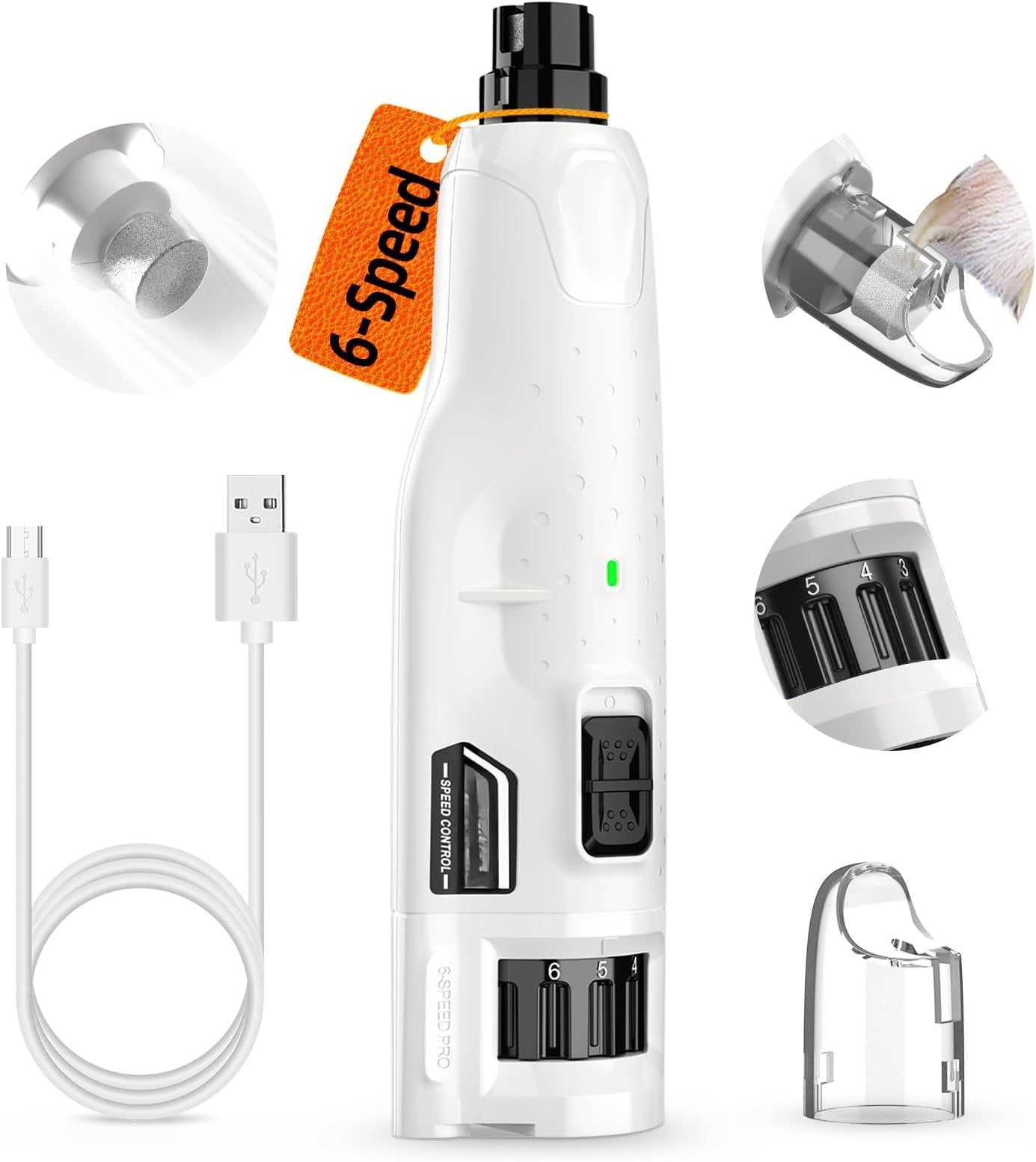 Quiet - (45db) 6-Speed Pet with 2 Lights for Large Medium Small Puppy ...