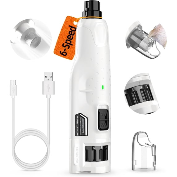 Quiet - (45db) 6-Speed Pet with 2 Lights for Large Medium Small Puppy ...