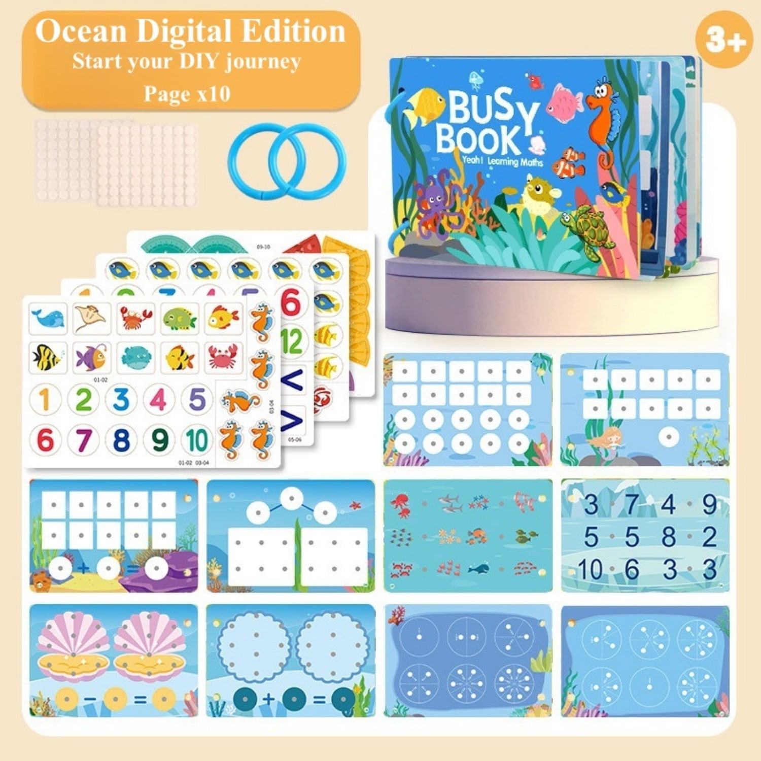 Quiet Book for Kids, Busy Book, Tear-and-Stick Book, Educational Toy ...