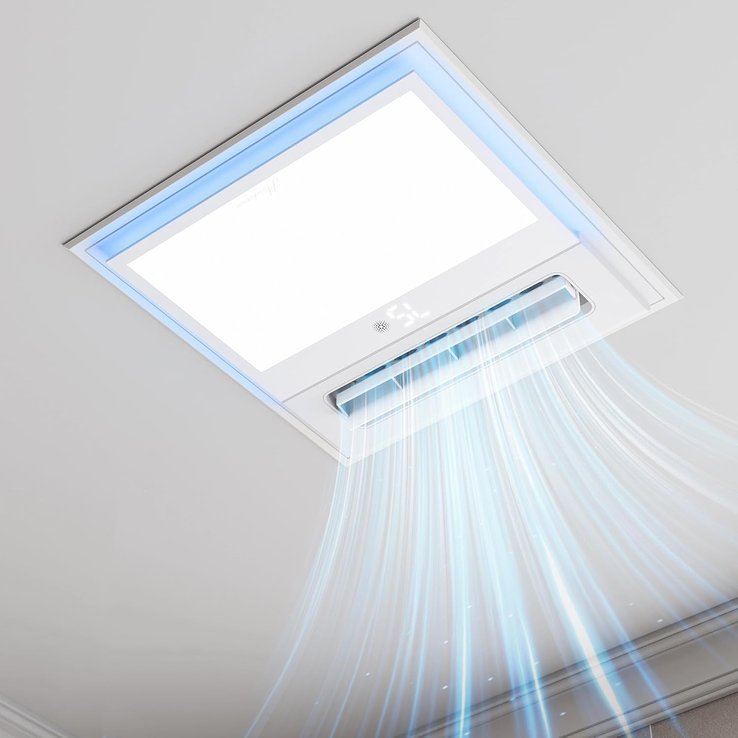 Quiet Ceiling Fan with Light, Remote Control, LED Temperature Display ...