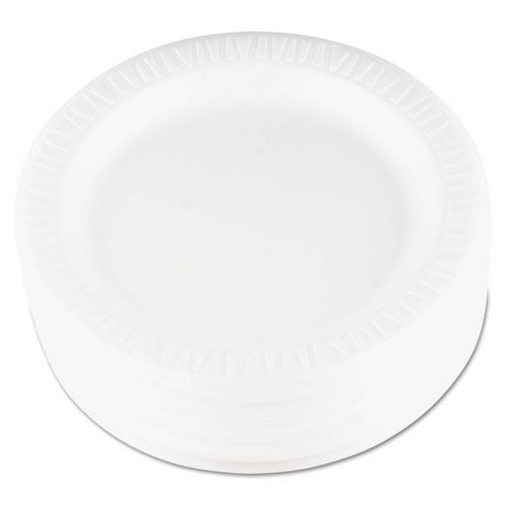 Quiet Classic Laminated Foam Dinnerware, Plate, 9" Dia, White, 125/pack ...